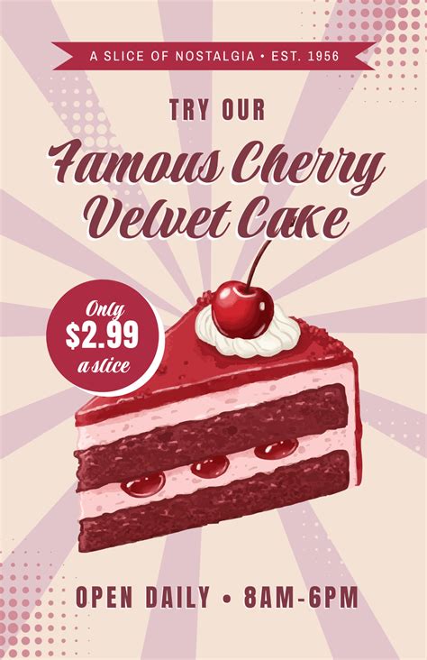 Free Healthy Cake Poster Template To Edit Online