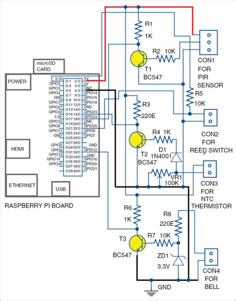IoT Based Notification System Using Android App Electronic Circuits Diagram