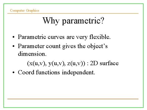 Computer Graphics Lecture Curves And Surfaces I
