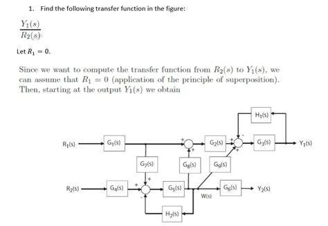 solved 1 find the following transfer function in the