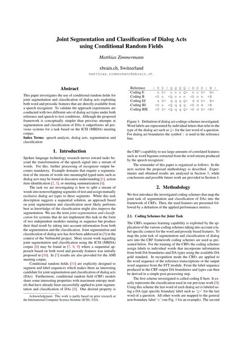 pdf joint segmentation and classification of dialog acts using