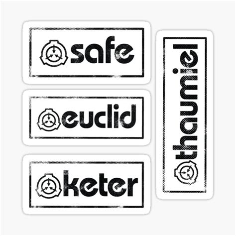 Scp Foundation Object Classes Thaumiel Keter Euclid Safe S Sticker For Sale By