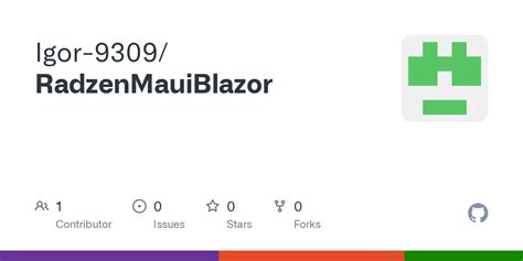 Github Igor 9309radzenmauiblazor