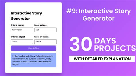 Build An Interactive Story Generator With Html Css And Javascript Coding Artist