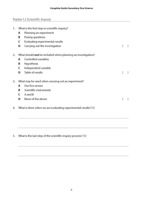 Complete Guide Secondary One Science Cpd Singapore Education Services