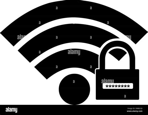 Vector Illustration Icon Wifi Password And Security Code Unlocked