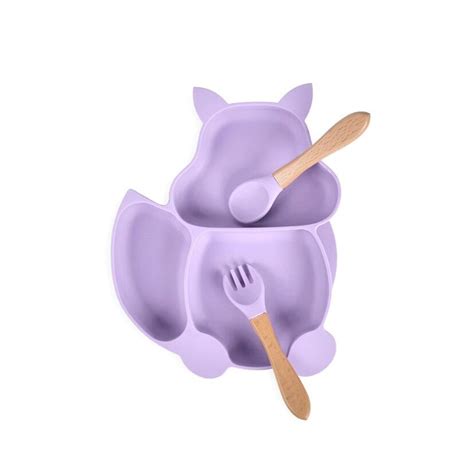 Комплект за хранене за бебе 10 части Силикон Лигавник Чиния с