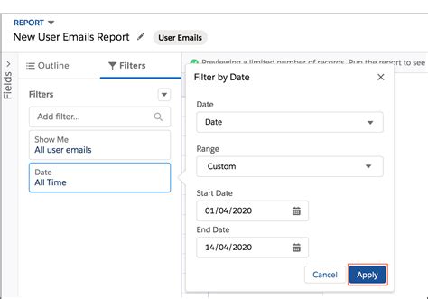 Create A User Email Activity Report In Salesforce Ebsta Knowledge Base