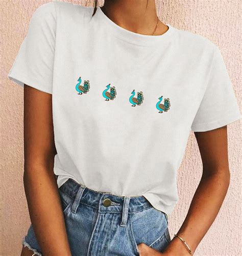 Peacock Shirt Cute Peacock Lover T Shirt Peacock Bird Tee Etsy