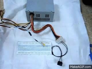 Switching ON A Desktop Power Supply Without A Computer On Make A GIF