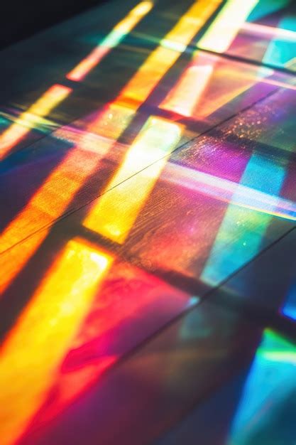 Light Rays Passing Through Prisms Creating Spectrum Patterns Premium Ai Generated Image