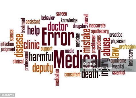 Erreur Médicale La Notion De Nuage De Mot Vecteurs Libres De Droits Et