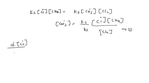 Solved Use Steady State Approximation To Derive The Rate Law For The Following Reaction Of