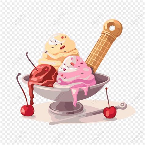 아이스크림 국자상표만화클립 아트 Png 일러스트 무료 다운로드 Lovepik