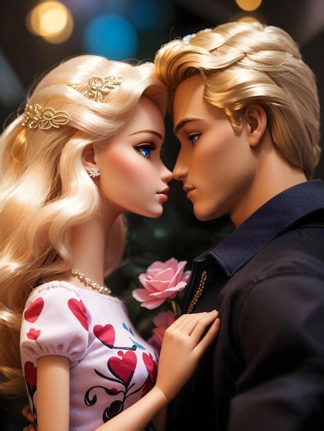 Premium Ai Image Aromanticportraitofbarbieandkengazingin3