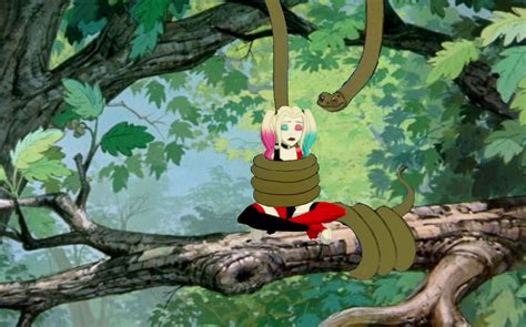 Harley Quinn Wrap Up By A Snake By Autotyson On Deviantart