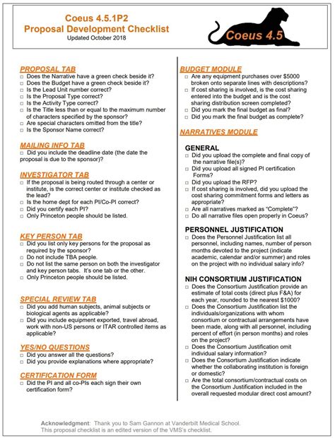 Essential Proposal Checklist Template For Successful Submissions Excel Tmp