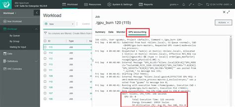 Extending The Spectrum Lsf Gui To Display Job Gpu Metrics