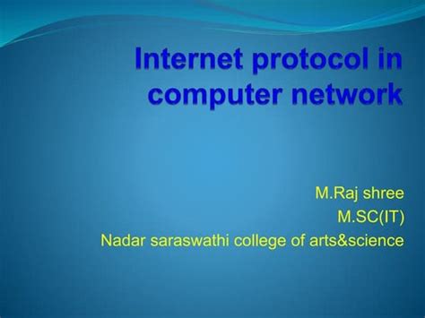 Protocols And Types Of Protocols Pptx