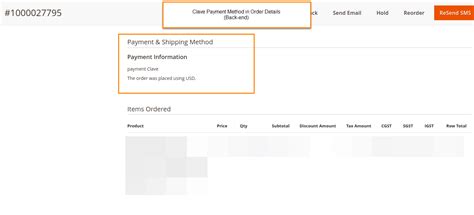 Backend Display Of Clave Payment Support Portal For Magento