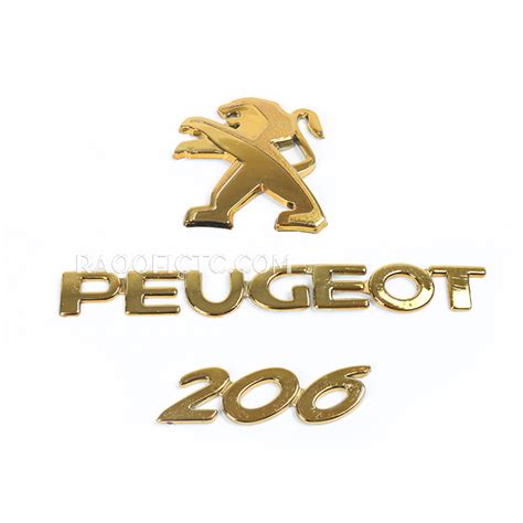 آرم عقب پژو 206 طلایی Raoofictc لوازم اسپرت خودرو