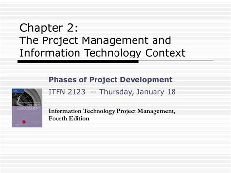 Ppt Chapter 2 The Project Management And Information Technology Context Powerpoint
