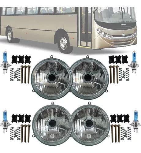 Kit Farol Lente Vidro Ônibus Caio Atilis Cs Vigia Neobus Frete Grátis