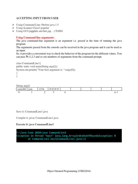5 User Input Pdf Command Line Interface Java Programming Language