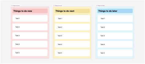Team Priority Now Next Later Template Vani