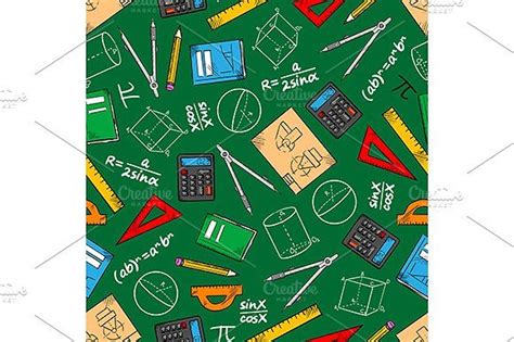 Mathematics Seamless Pattern