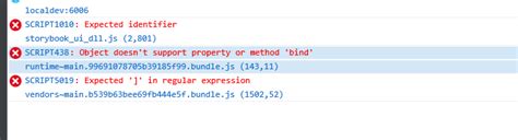 Ie 11 Object Doesnt Support Property Or Method Bind · Issue 10234 · Storybookjsstorybook