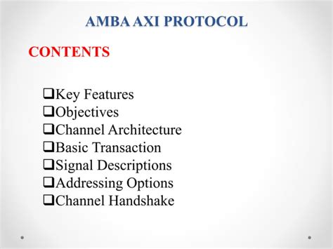 Amba Axi 29 32015 Pptx Computer Networking Computing
