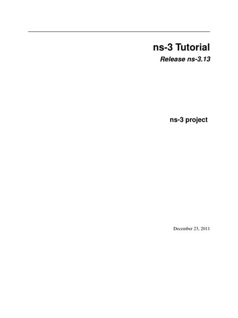 Ns 3 Tutorial Pdf Network Interface Controller Computer Network