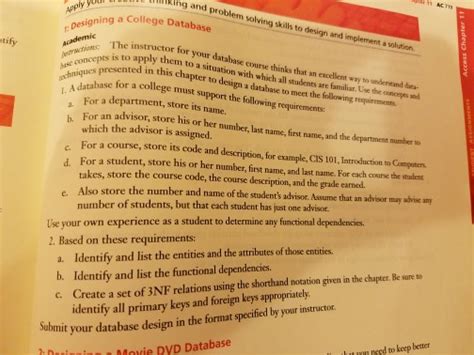 solved the instructor for your database course that an