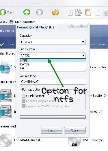 ViSHNu S Personal Blog How To Format USB Drive In NTFS File System