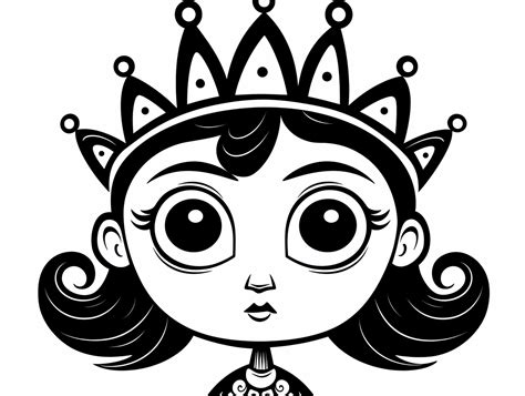 Elegant Queen Coloring Coloring Page