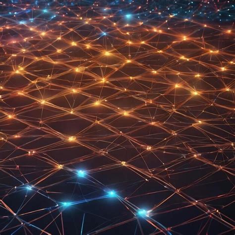 Premium Ai Image Communication Links Geometrical Grid With Points Connected By Lines Symbols