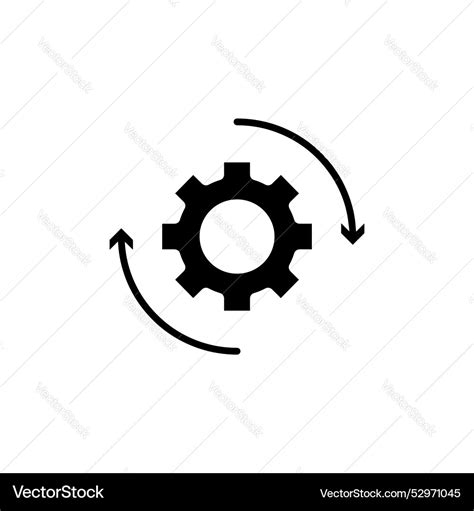 Implementation Line Icon Isolated On White Vector Image