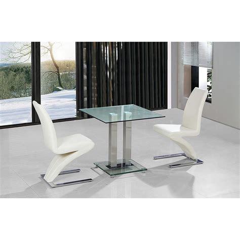 Ankara Small Dining Table Chrome Italian Furniture Direct