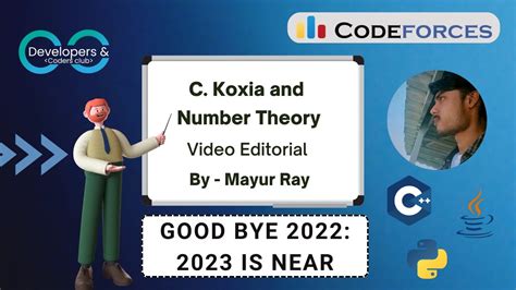 C Koxia And Number Theory Good Bye 2022 2023 Is Near Codeforces