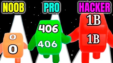 NOOB Vs PRO Vs HACKER Level Up Numbers YouTube