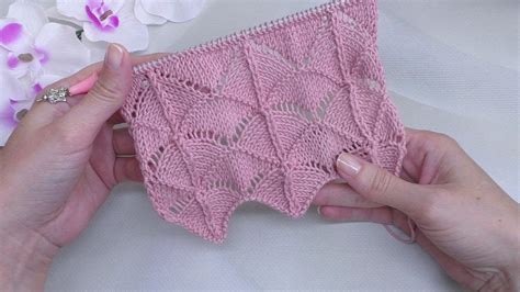 Очень красивый ажурный узор спицами Узор для платья юбки туники Схема узора Youtube