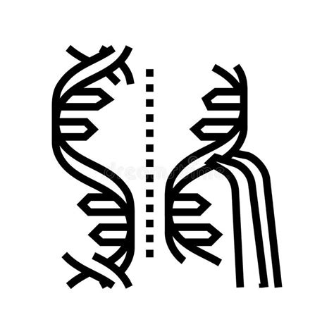 Genome Editing Genetic Engineering Line Icon Vector Illustration Stock Illustration