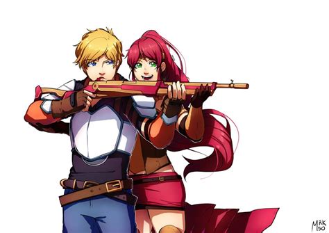 Pyrrha Nikos And Jaune Arc Rwby Drawn By Mrk Danbooru