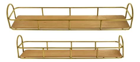 Set De 2 Charolas Decorativas Madera Y Metal Rejilla Corner Meses