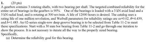 solved a gearbox contains 3 rotating shafts with two