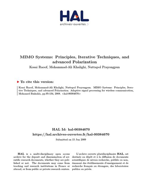 Mimo Tutorial Pdf Mimo Forward Error Correction