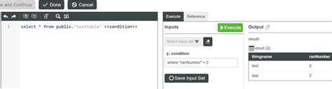 Solved Sql Passing Part Of Query As Input Parameter Ptc Community