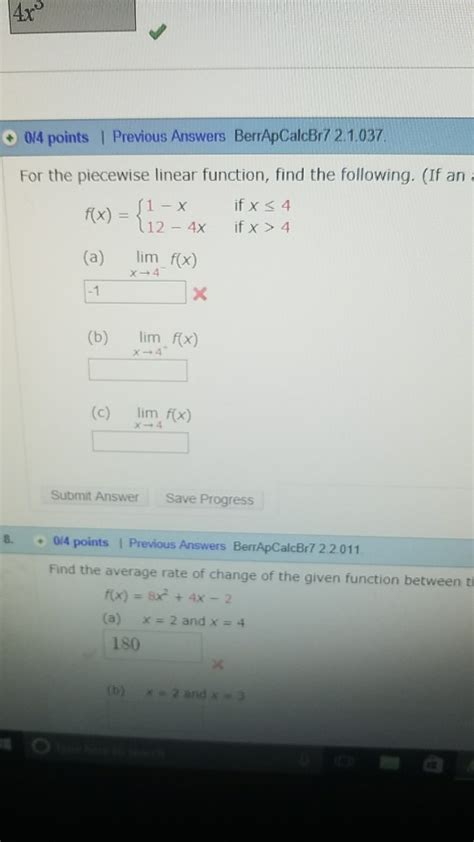 Solved For The Piecewise Linear Function Find The