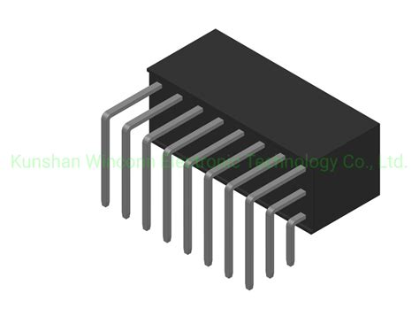 Female Header 2 54mm Triple Row Right Angle Dip Type H 8 5 Connector Female Header 2 54mm And